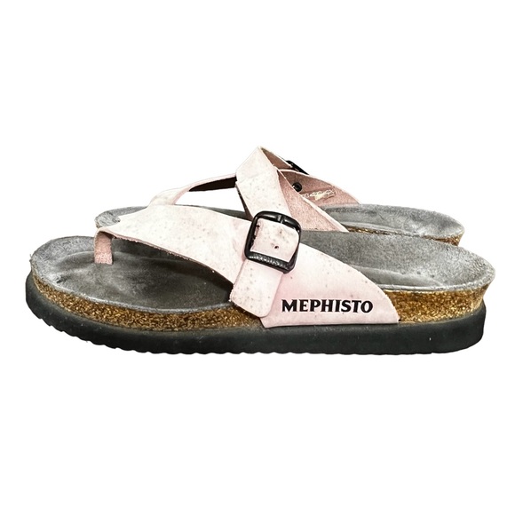 Mephisto | Shoes | Mephisto Helen Sandals Cork Pink Leather Nubuck Comfort Footbed Womens Eu 40 ...